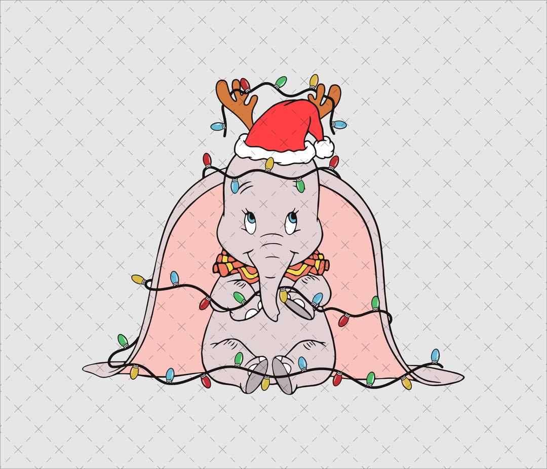Dumbo Christmas SVG, Dumbo Christmas PNG, Christmas Sublimation Design ...