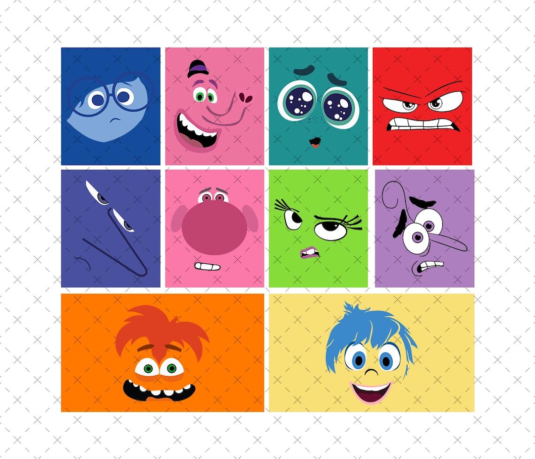 Inside Out 2 Character Faces SVG PNG, Shirt Design (digital Download ...