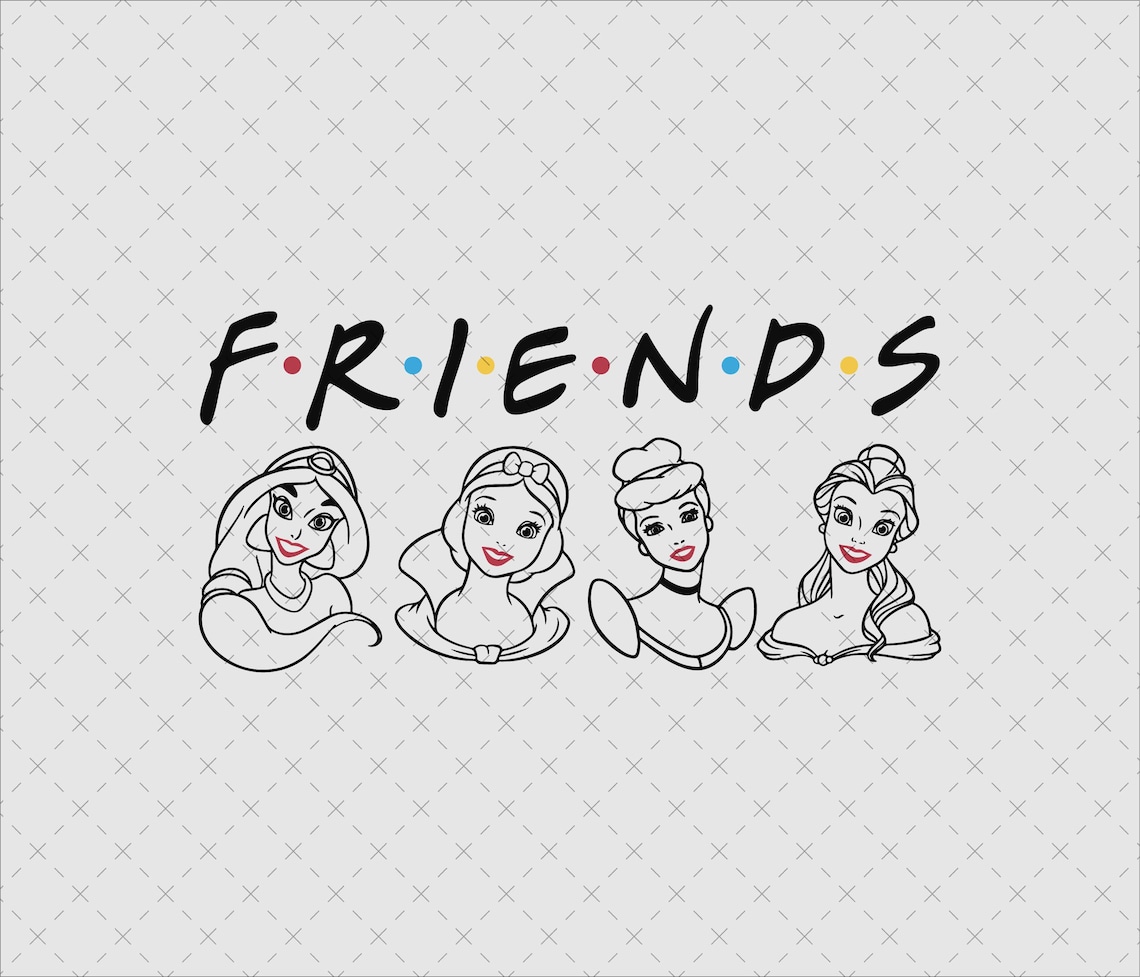 Princess Friends Svg, Best Friends Princess Png, Besties Png ...