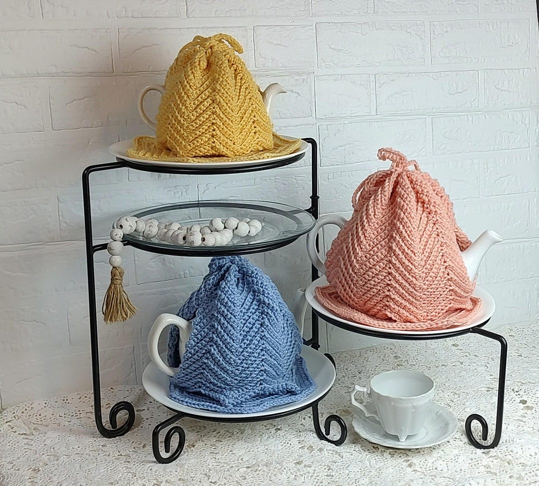 Chevron Pastels Tea Pot Cosy, Choose Color and Size, Tea Accessory Mat ...