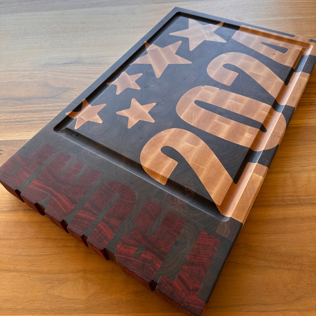 Trump 2024, Trump Memorabilia, End Grain Cutting Board - Solid Wood - Etsy