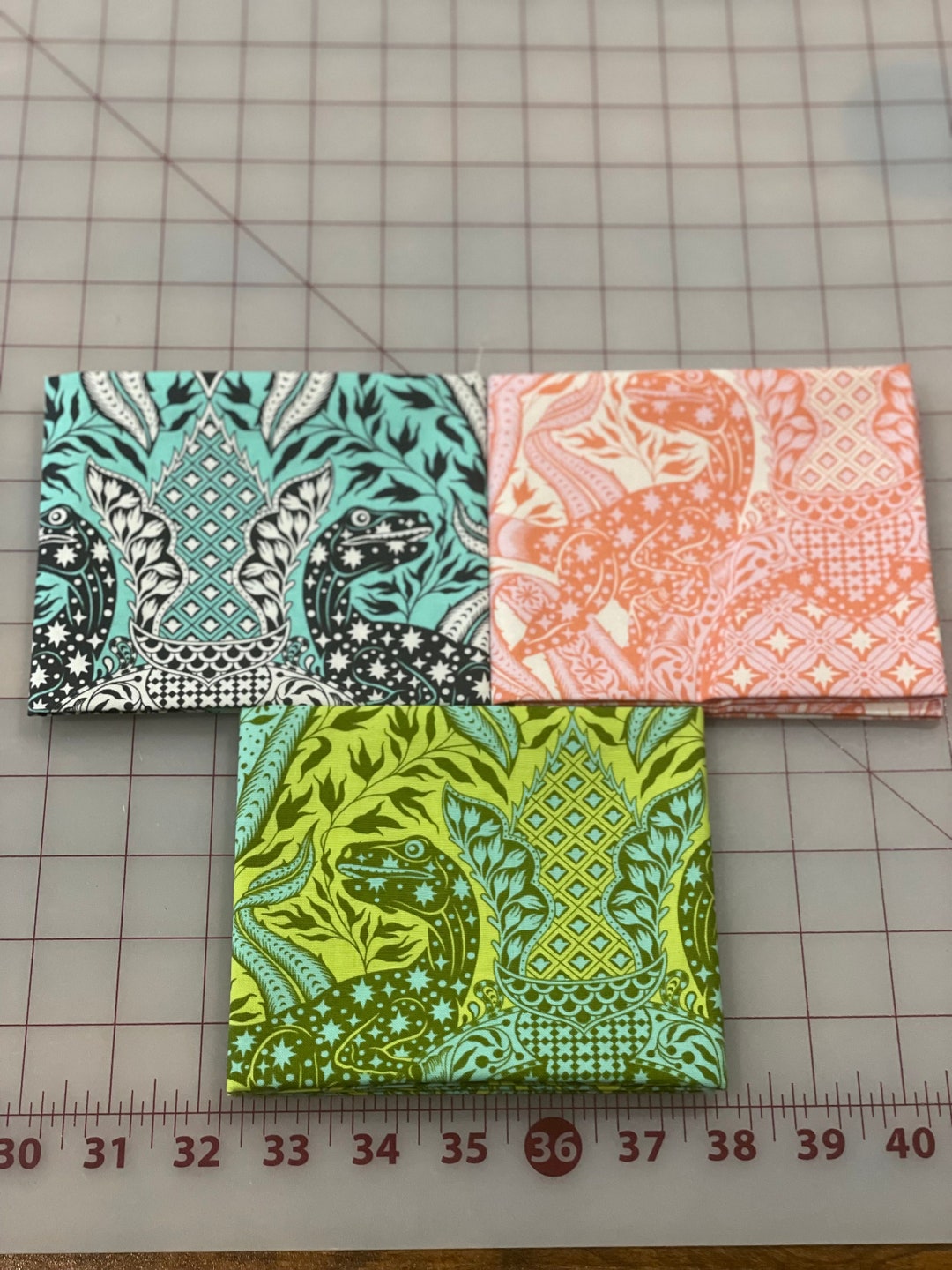 3 FQ Bundle - Tula Pink ROAR! - Gift Rapt Print Cotton Fabric Fat ...