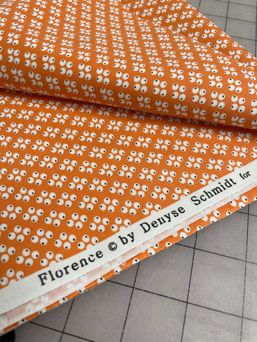 Four Dots in Carnelian - Florence by Denyse Schmidt - Cotton Quilting Patchwork Retro Vintage ...