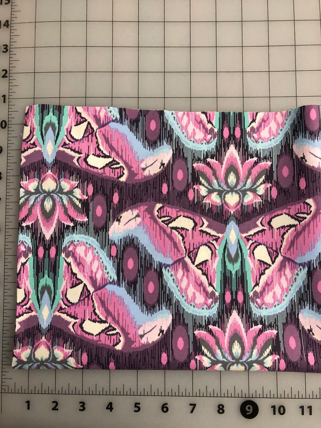 Eden Tula Pink Atlas Purple Moth Print Cotton Fabric - Etsy