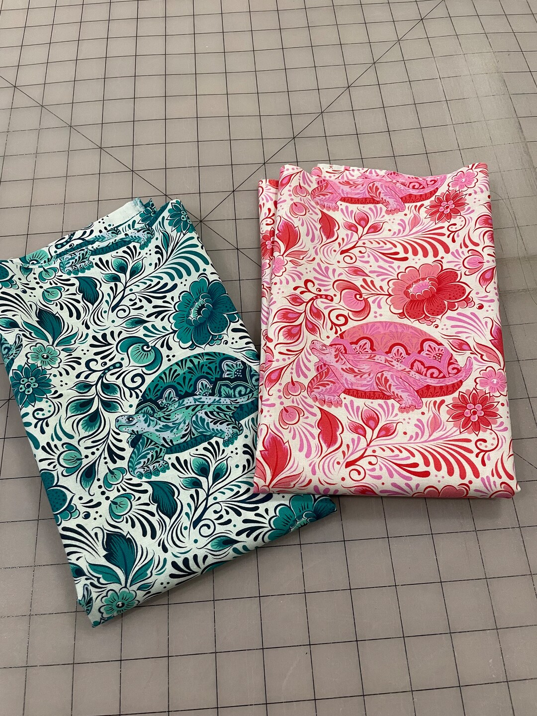 2 FQ Bundle - Tula Pink BESTIES - No Rush Blossom Bluebell Print Cotton ...