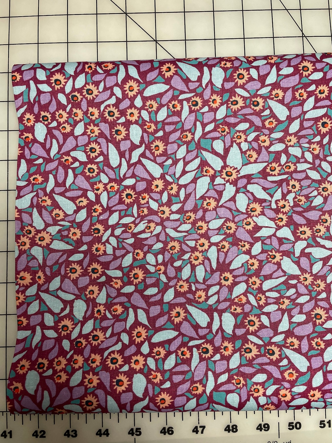 Anna Maria Horner Field Study Linen Cotton Pressed Field Floral Fabric ...