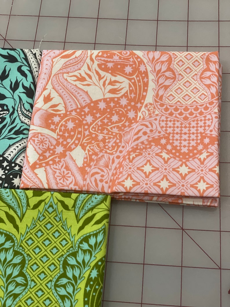 3 FQ Bundle - Tula Pink ROAR! - Gift Rapt Print Cotton Fabric Fat ...