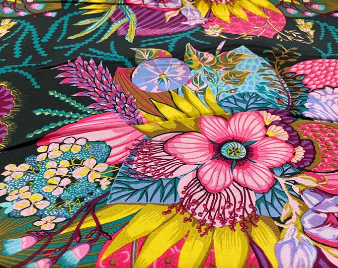 Welcome Home by Anna Maria Horner Perth in Dappled Black Pink Teal ...
