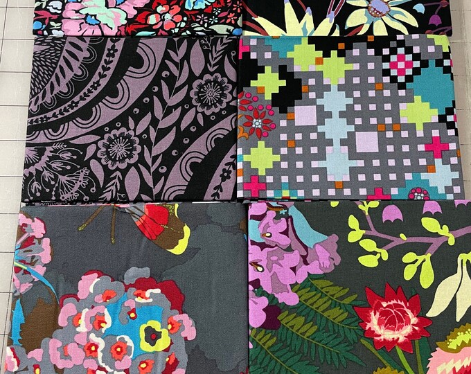 Anna Maria Horner Fabric - 6 Piece Dark FQ Bundle- Love Always, AM ...