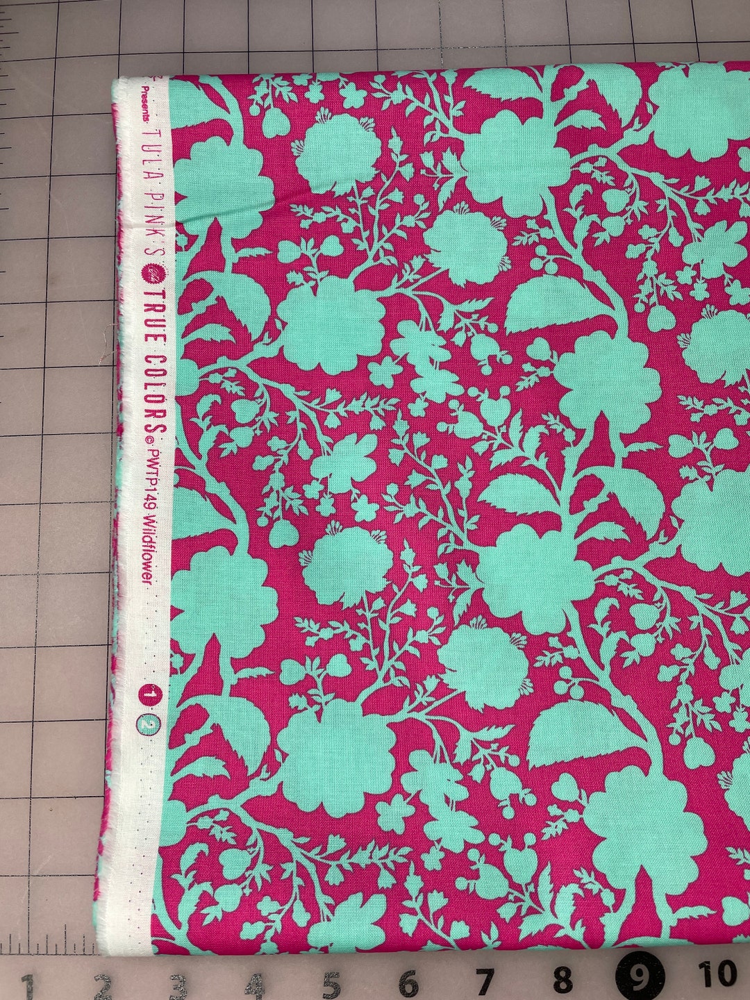 Tula Pink TRUE COLORS Wild Flower in Azalea Cotton Fabric by the Yard ...