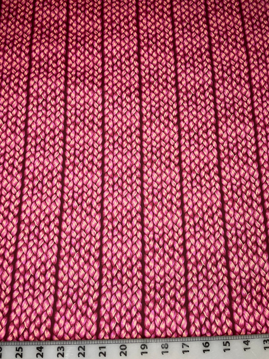 Anna Maria Horner FIBS & FABLES Plaited in Magenta Print Cotton Fabric ...