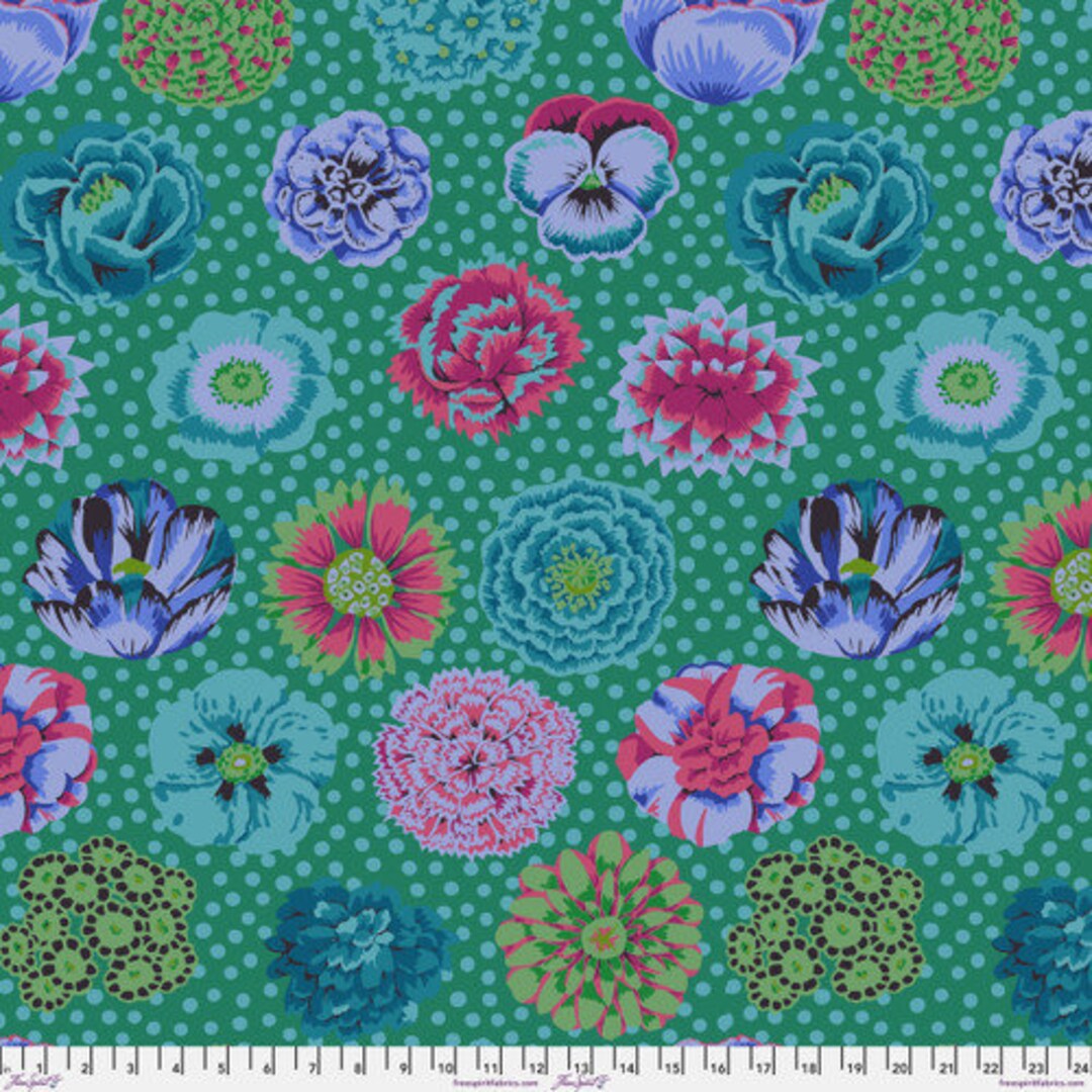 Big Blooms - Emerald || August 2022 Kaffe Fassett for the Kaffe Fassett ...