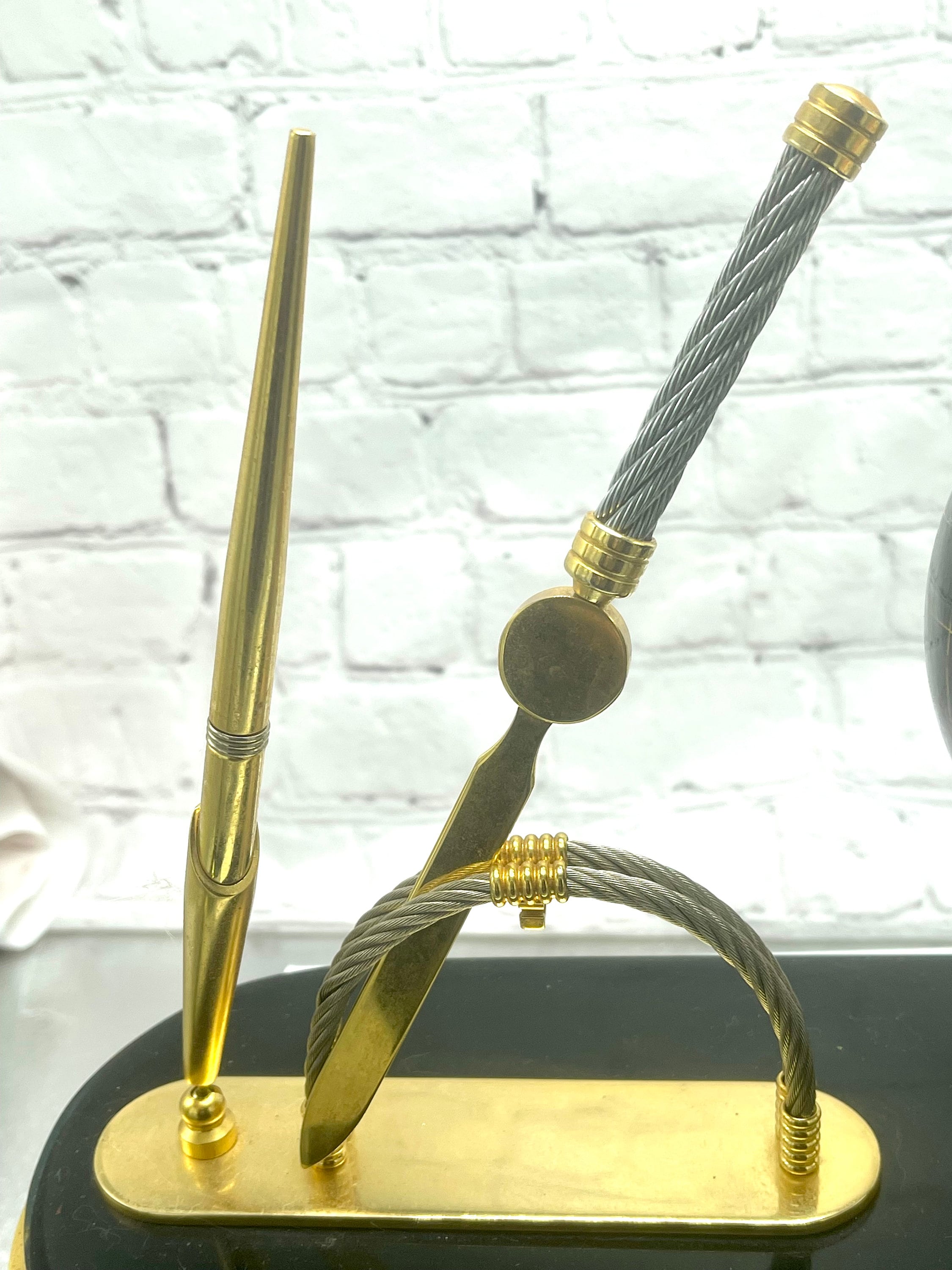 Gemstone Globe Desk Set - Etsy