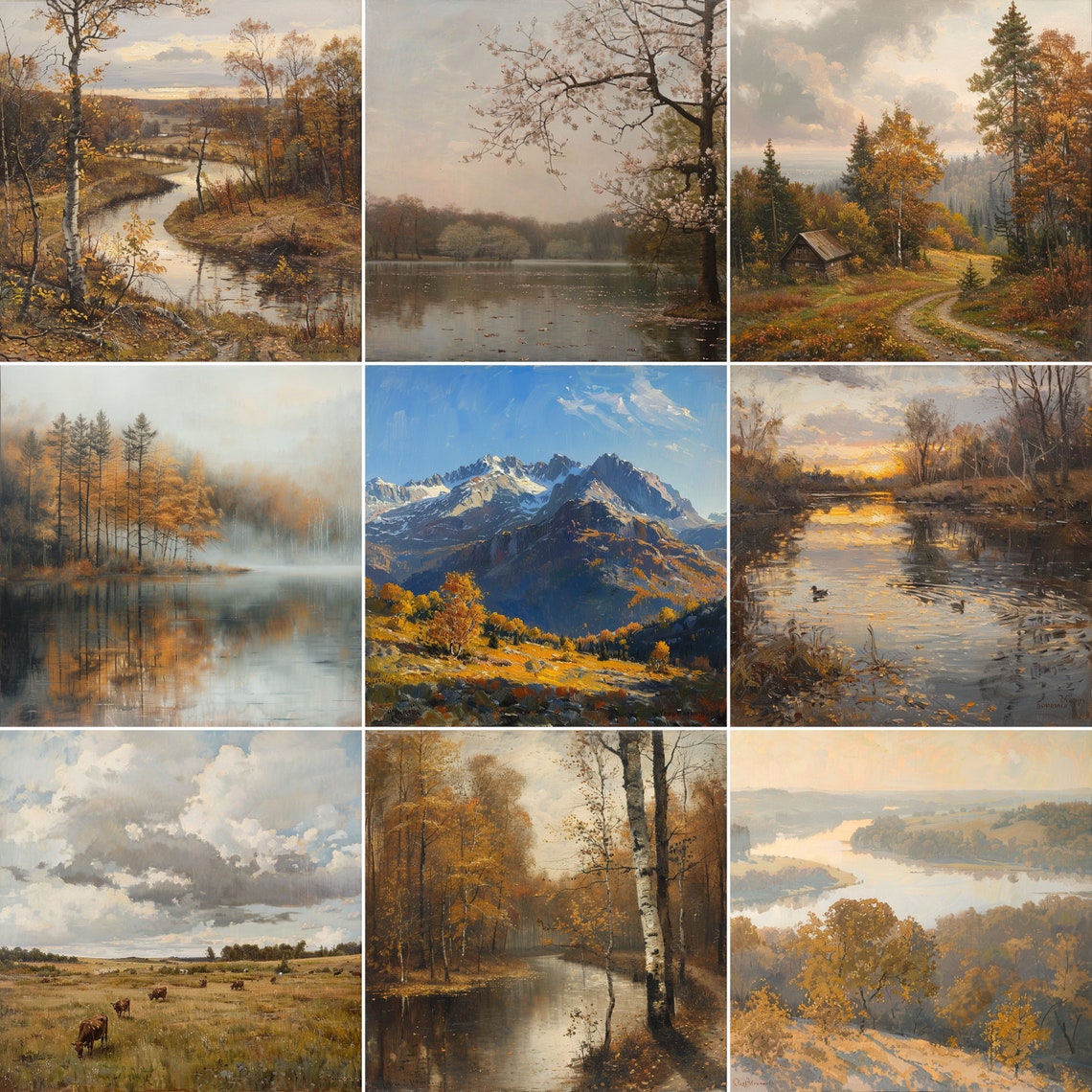 Midjourney Prompts Oil Painting Landscape Nature Wall Art Midjourney ...