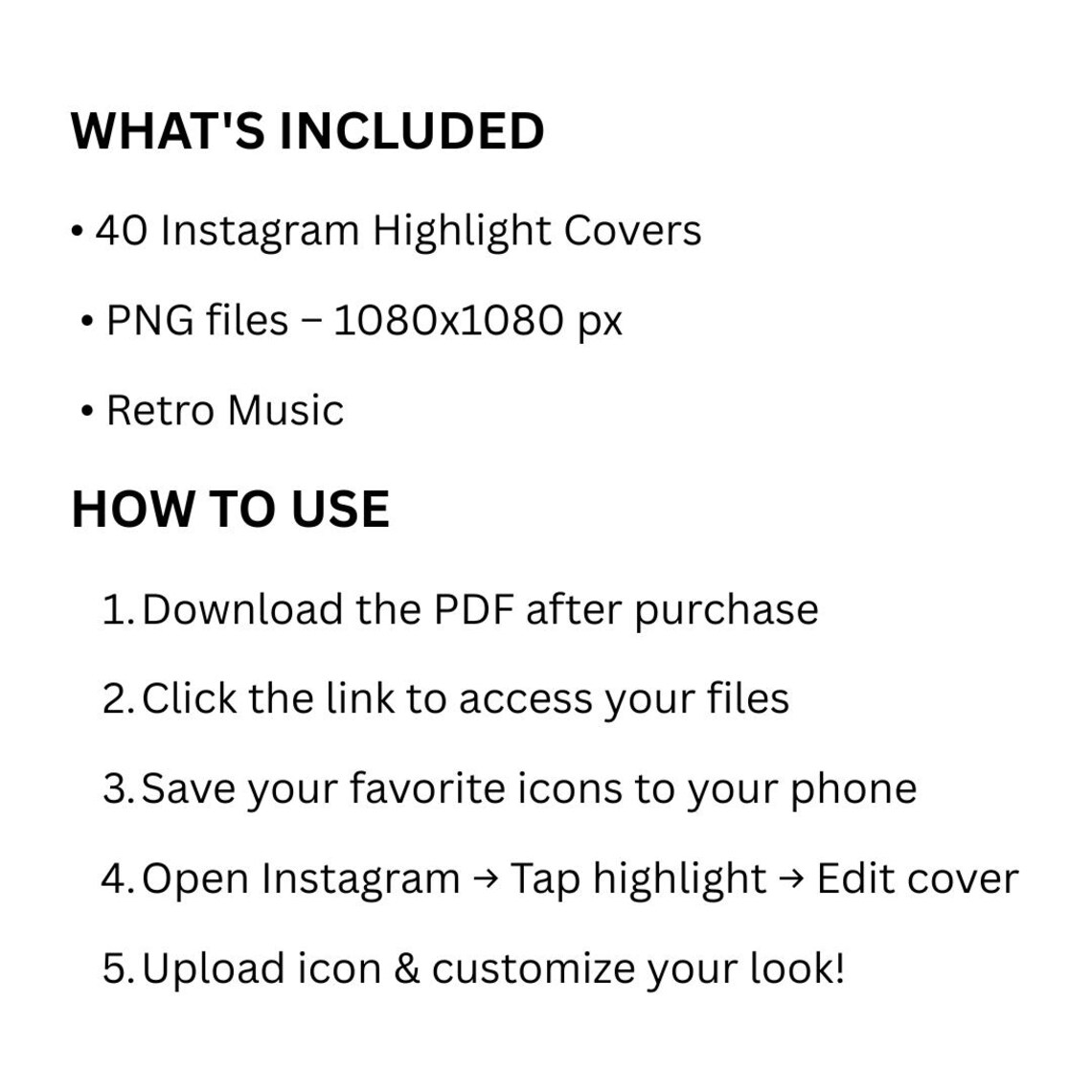 Retro Music Instagram Highlight Covers, Icons (digital Download) - Etsy