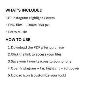 Retro Music Instagram Highlight Covers, Icons (digital Download) - Etsy