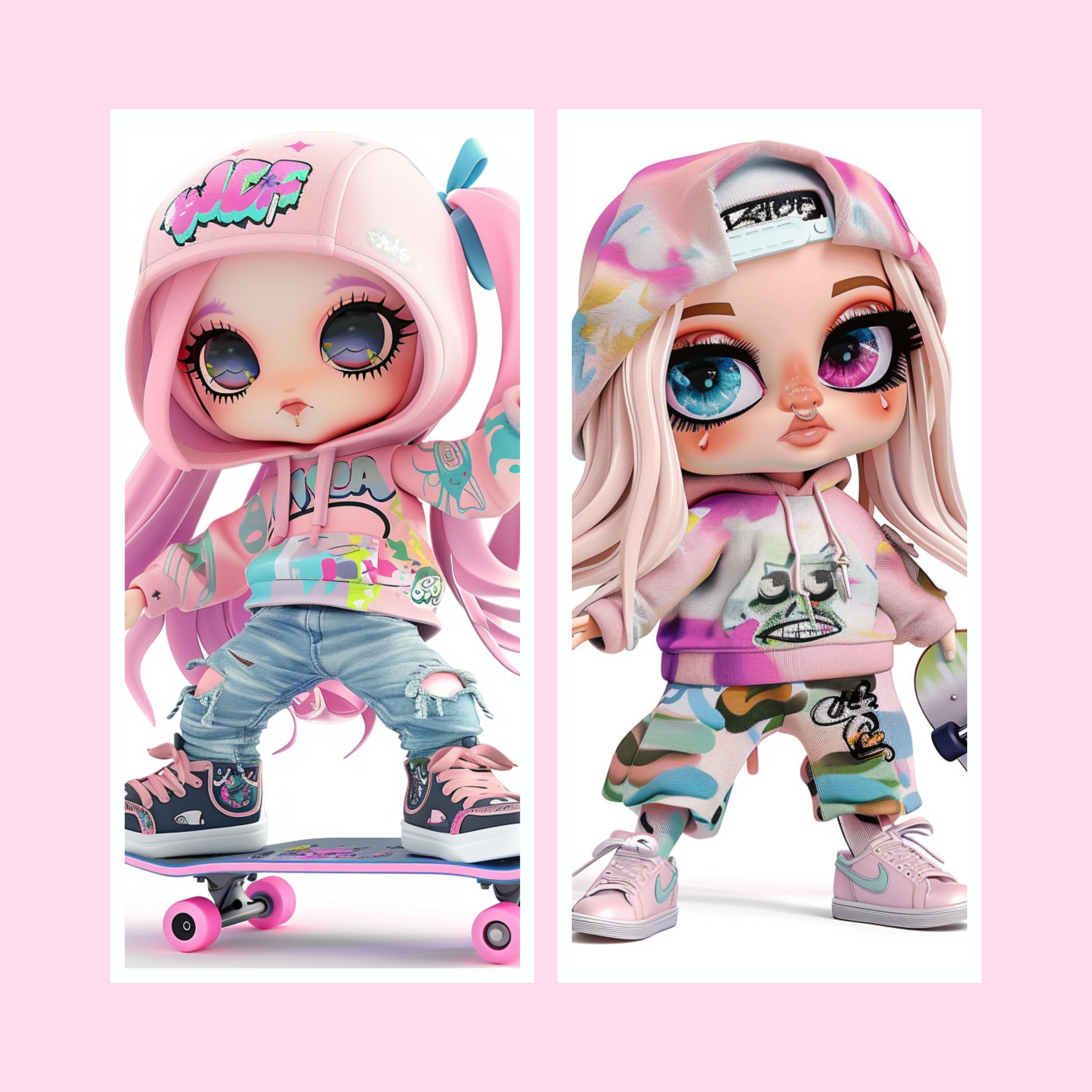 Midjourney Prompts Chibi Girls, Cute Kawaii Dolls, AI Art, Best ...