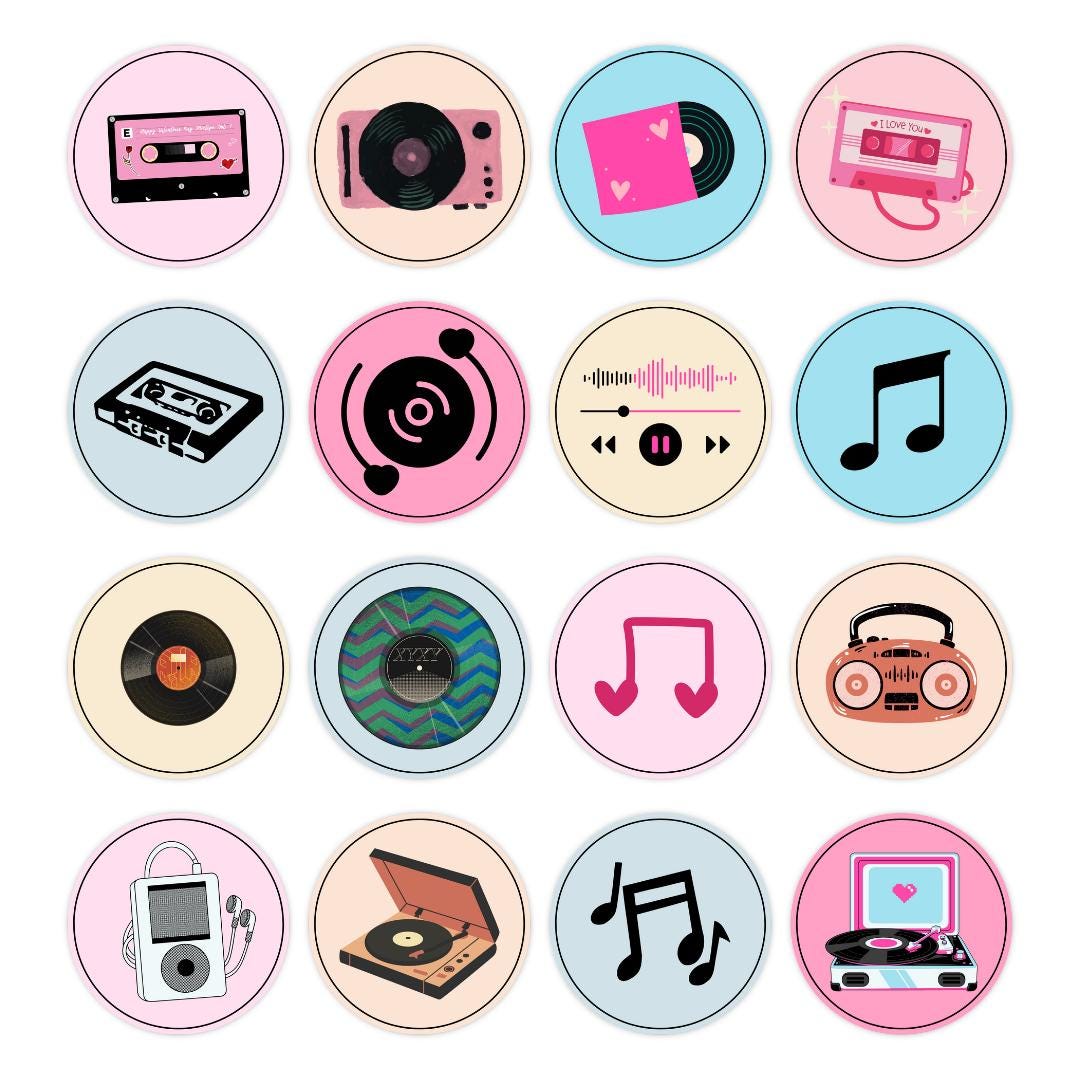 Retro Music Instagram Highlight Covers, Icons (digital Download) - Etsy