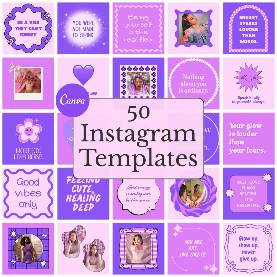 50 Instagram Templates Canva, Positive Quotes, Self-love, Confidence ...
