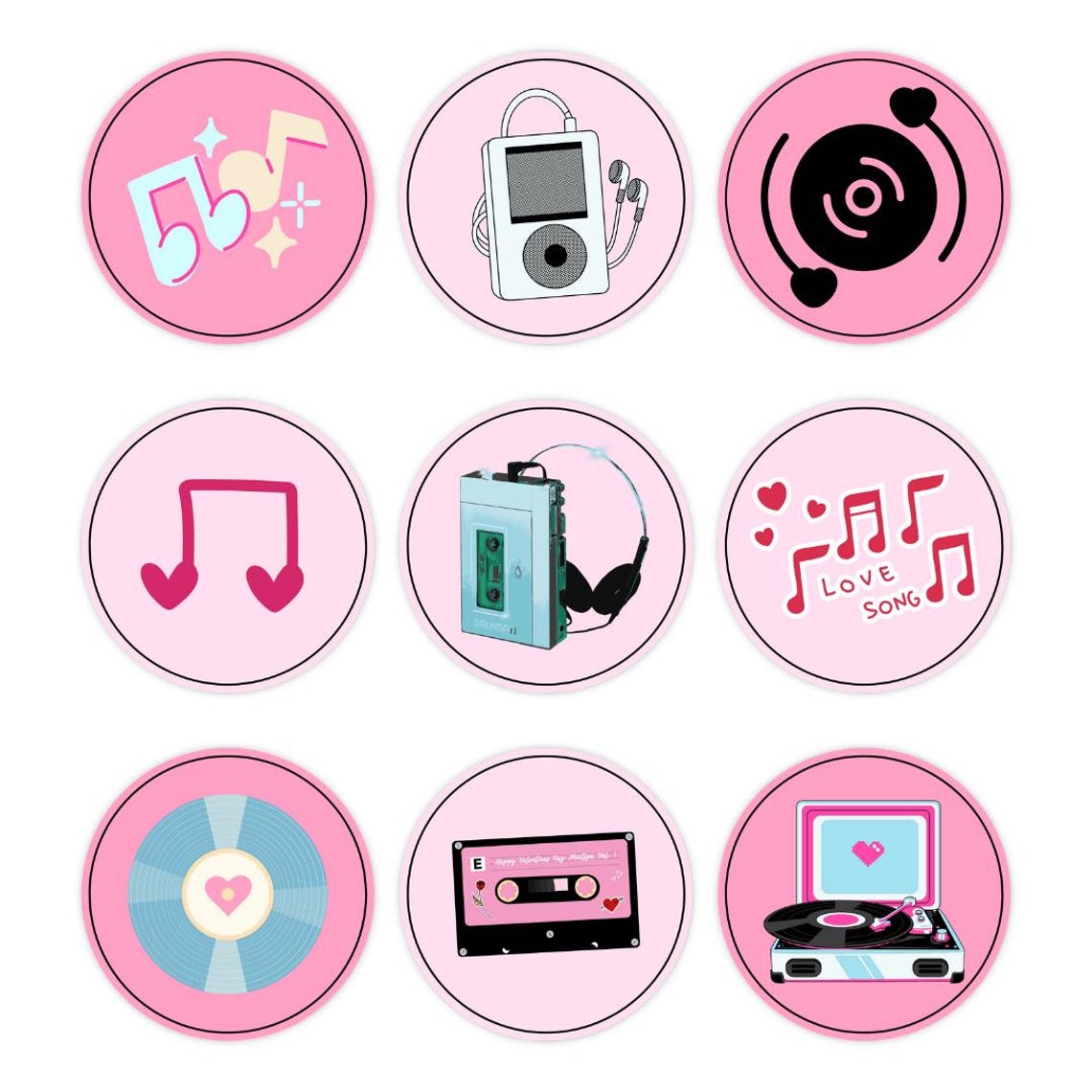 Retro Music Instagram Highlight Covers, Icons (digital Download) - Etsy