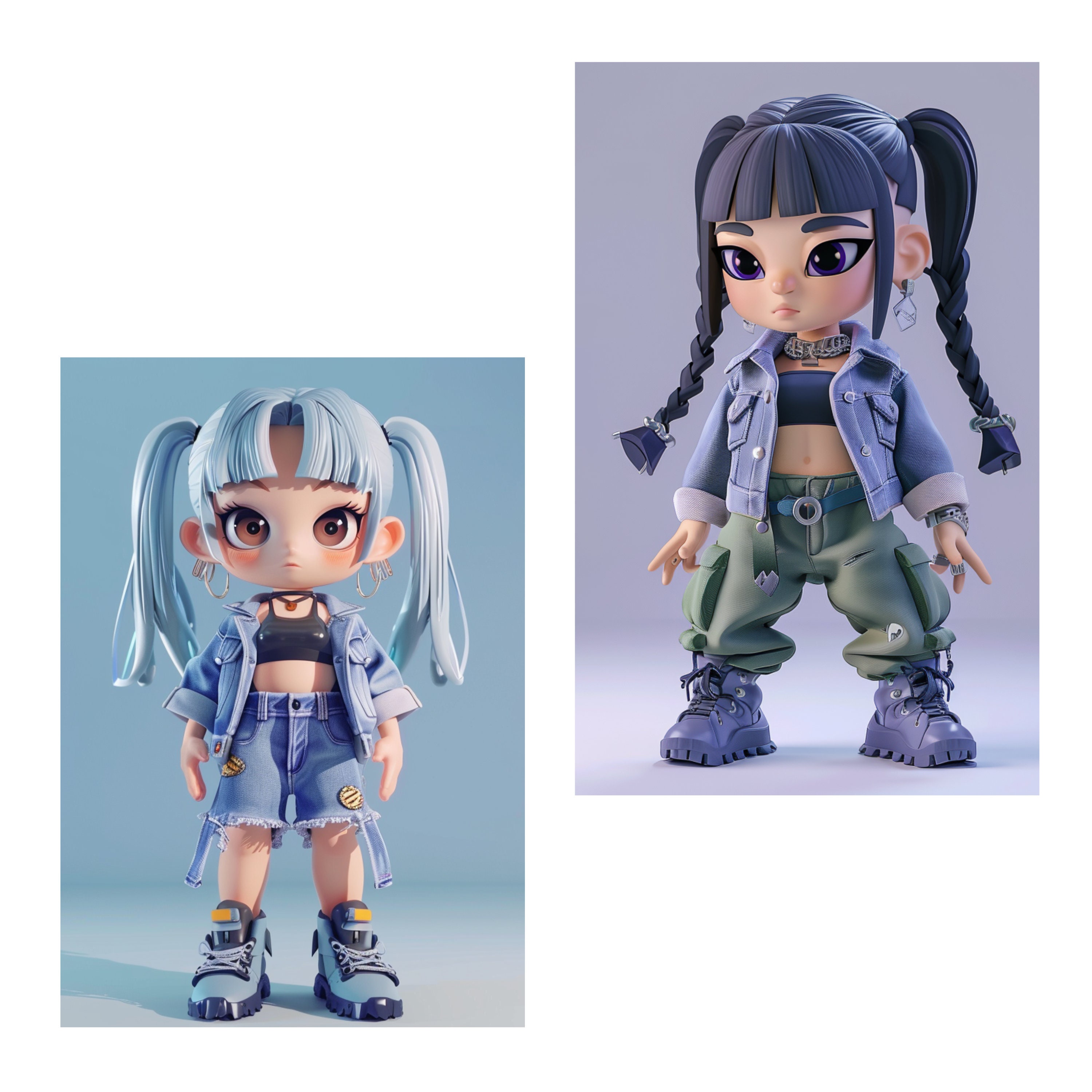 Midjourney Prompts Chibi Girls, Cute Kawaii Dolls, AI Art, Best ...