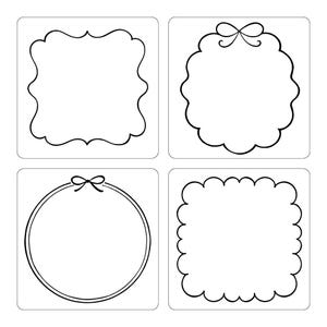 30 Black Line Frames Clipart PNG SVG, Outline Frame Set, Minimalist ...
