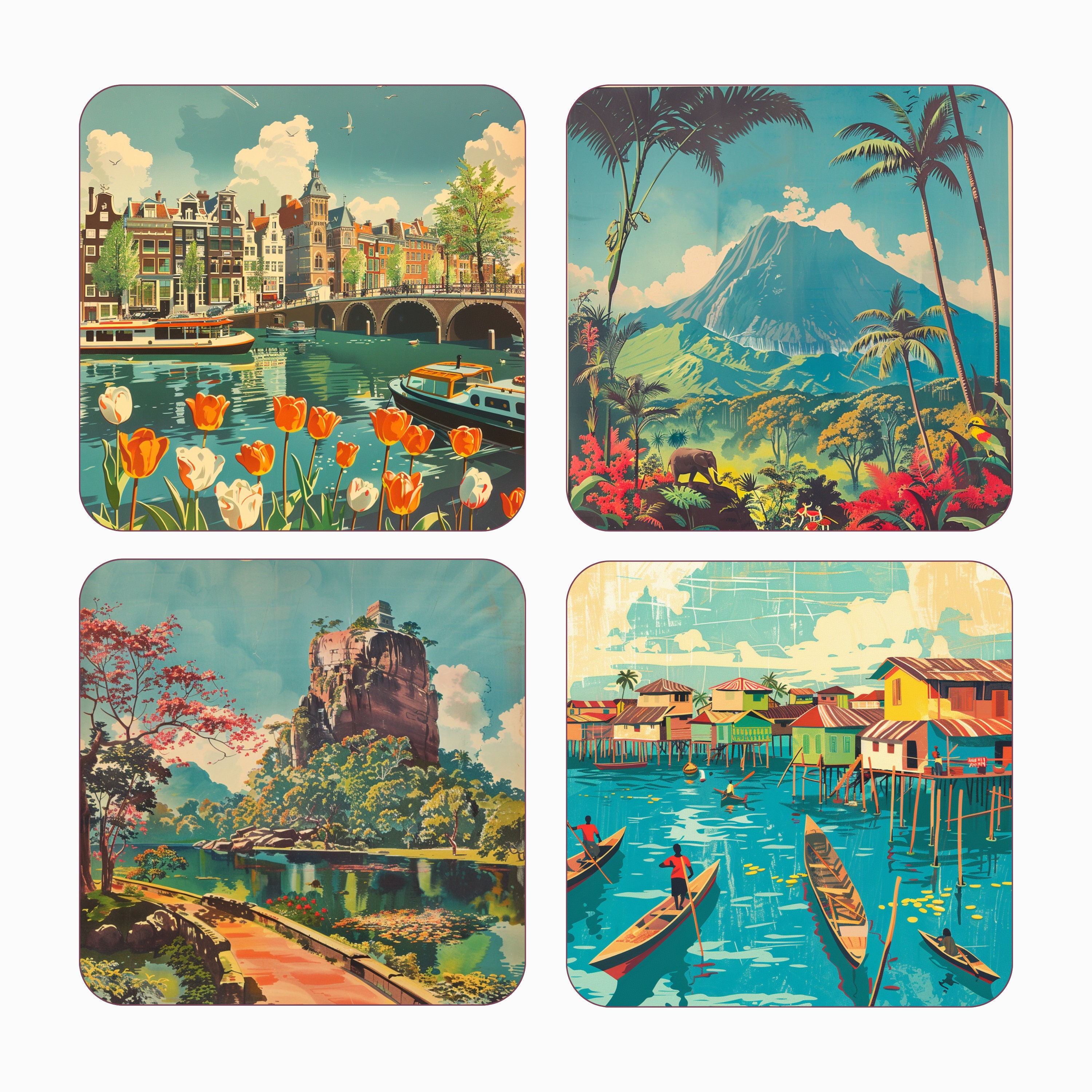 Midjourney Prompts for Travel Poster Illustrations, Midjourney Wall Art ...