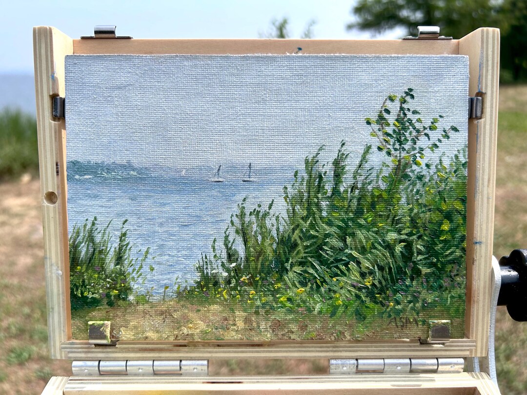 Plein Air Study - Pelham Bay, 5x7” Oil on Linen Panel - Etsy