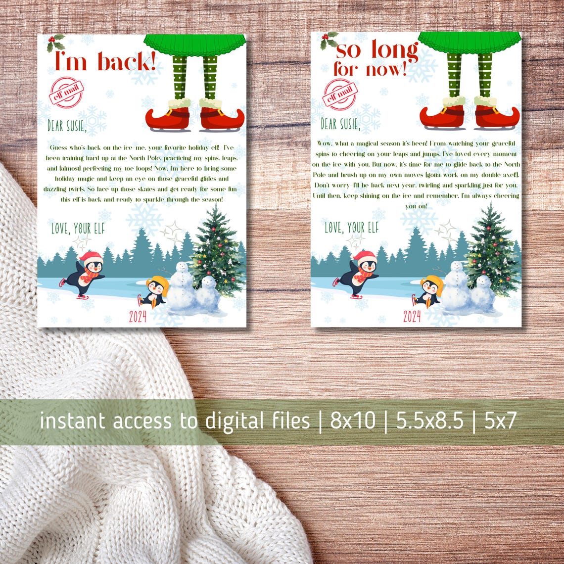 Editable Canva Elf Arrival Letter | Figure Skating Elf Letter | Figure ...