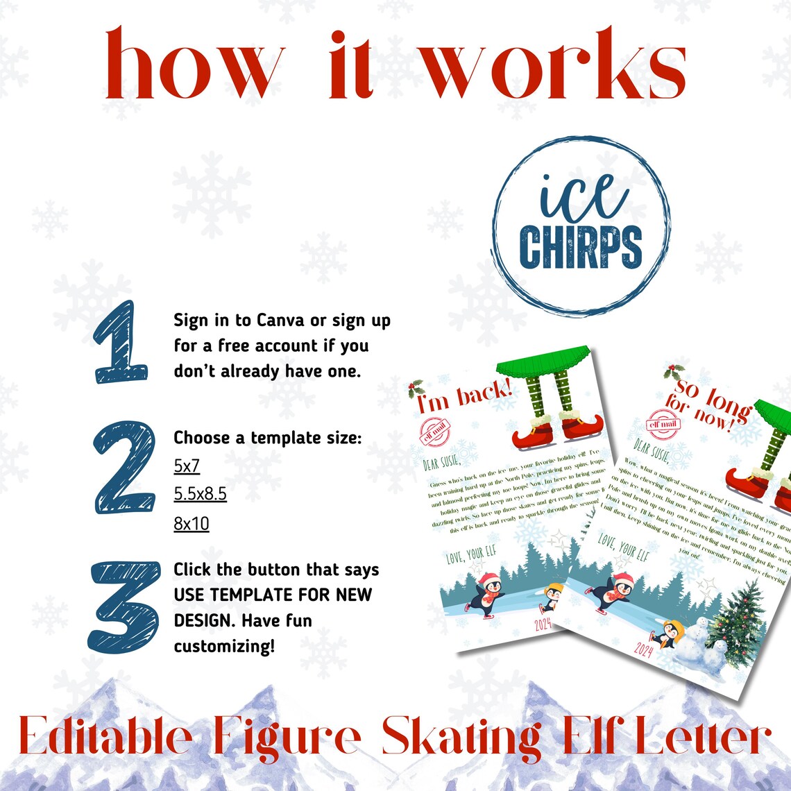 Editable Canva Elf Arrival Letter | Figure Skating Elf Letter | Figure ...