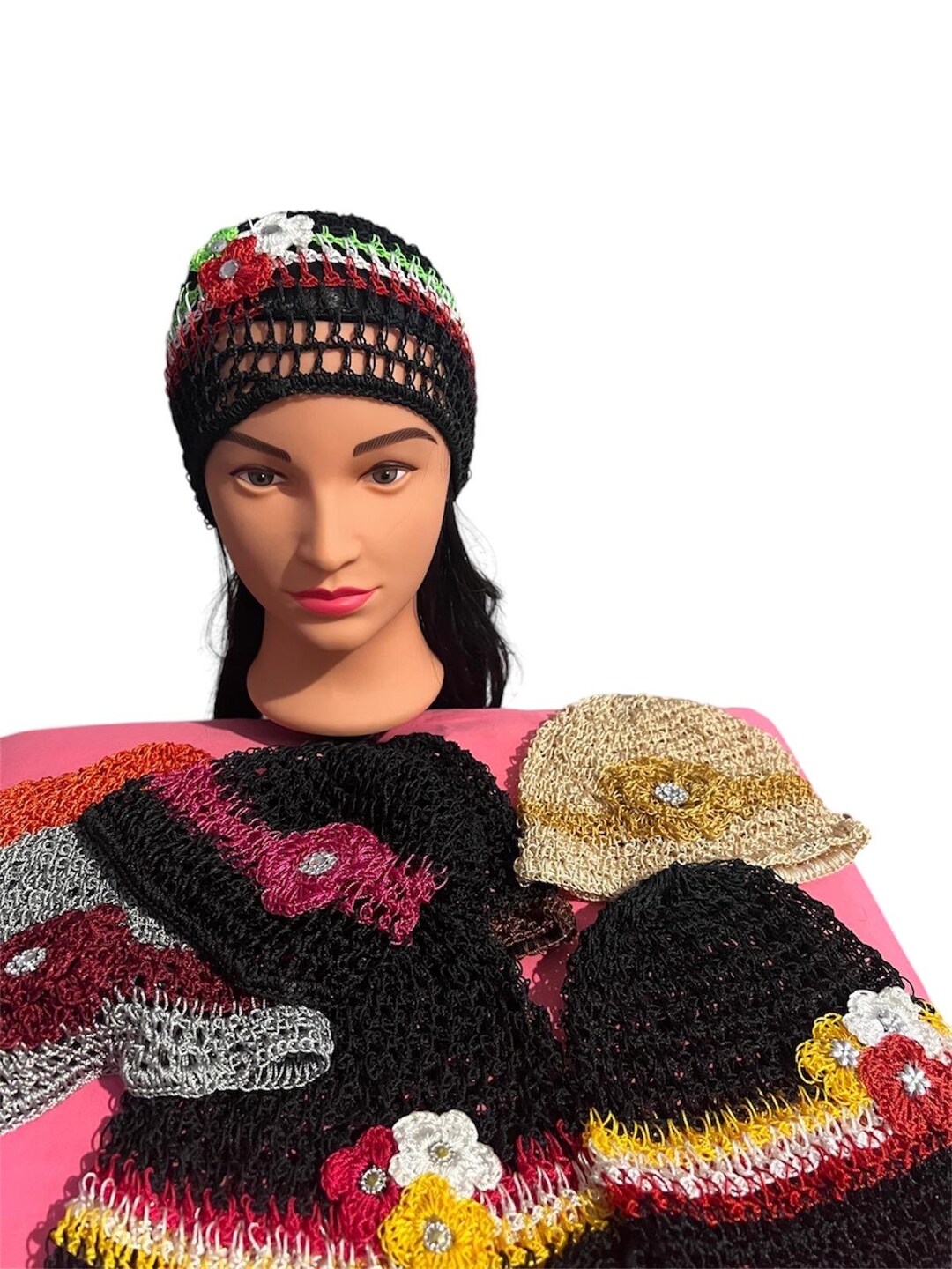 Dominican Tubi, Hair Cap, Hair Accessories, Hand-knitted Tubi or Doobie ...