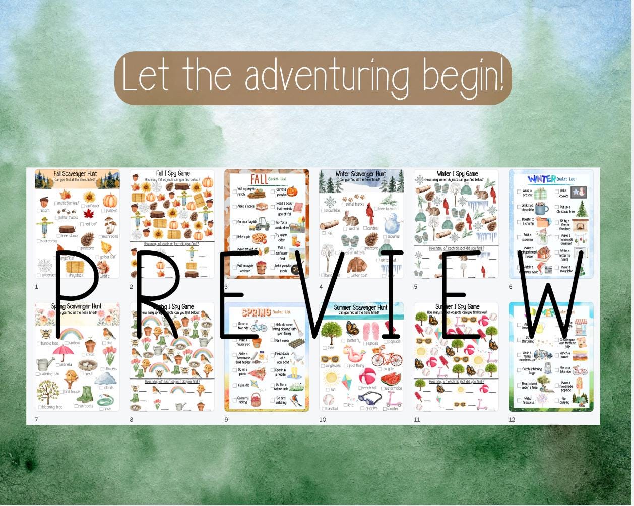 Seasonal Activities, Fall Bucket List, Winter Bucket List, Spring ...