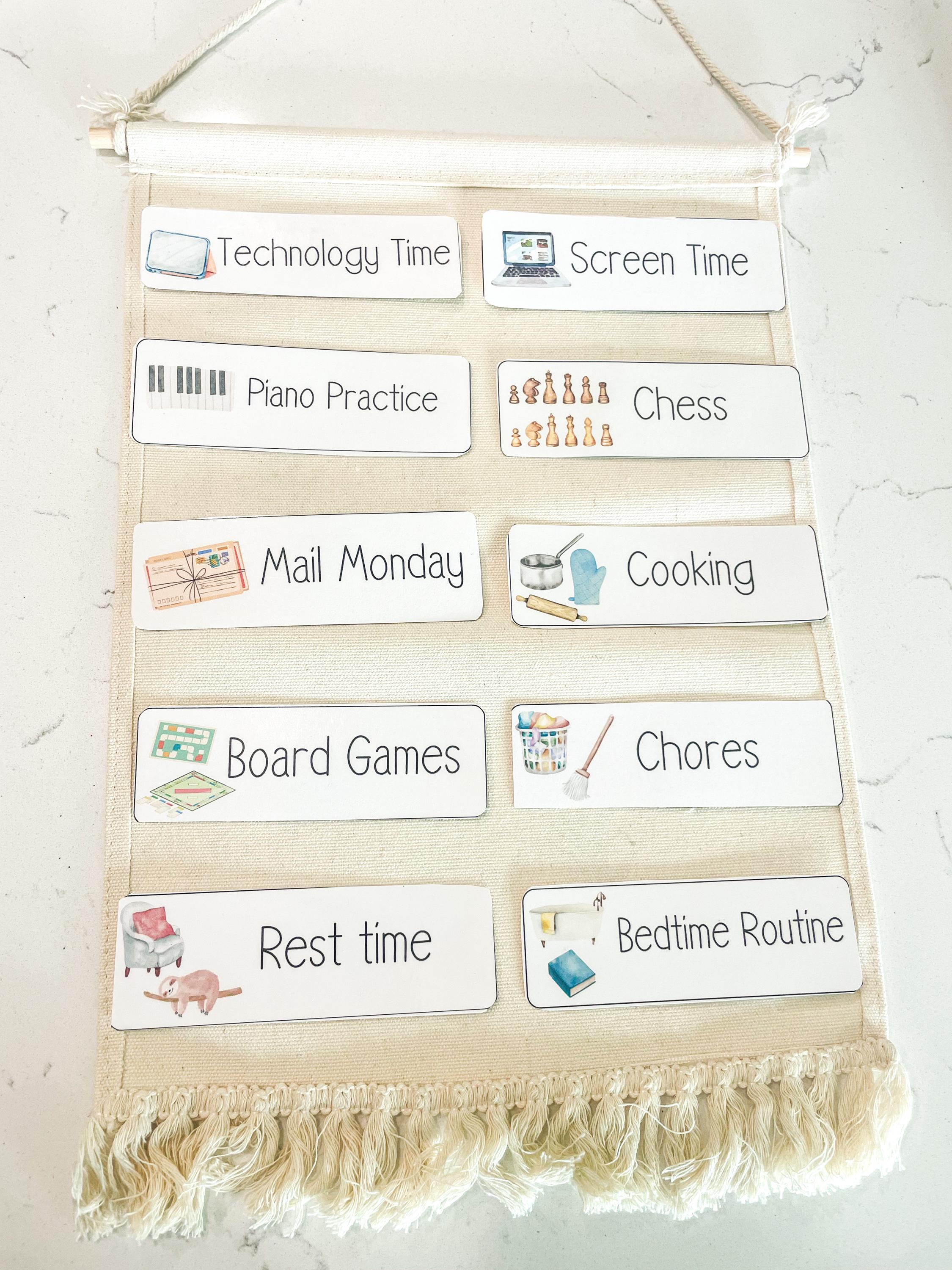 Daily Routine Cards, Homeschool Routine, Daily Schedule for Child - Etsy