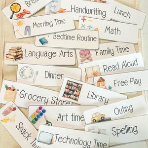 Daily Routine Cards, Homeschool Routine, Daily Schedule for Child - Etsy