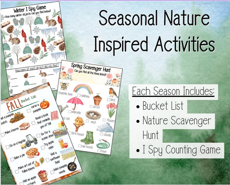 Seasonal Activities, Fall Bucket List, Winter Bucket List, Spring ...