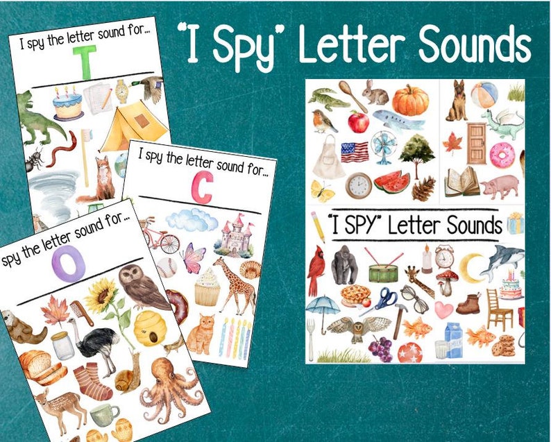 I Spy Letter Sound Worksheet: Homeschool Reading Game (digital Download ...