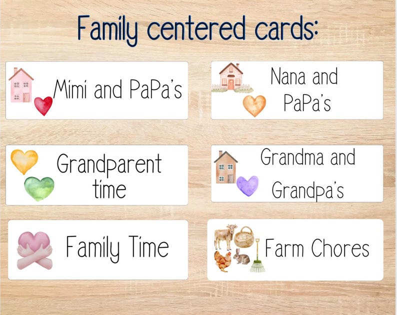 Daily Routine Cards: Homeschool Schedule With Watercolor Illustrations ...