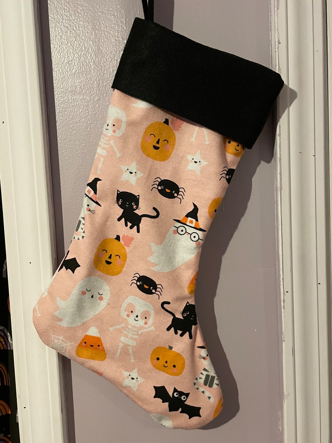 Pink Spooky Holiday Christmas Halloween Stocking - Etsy