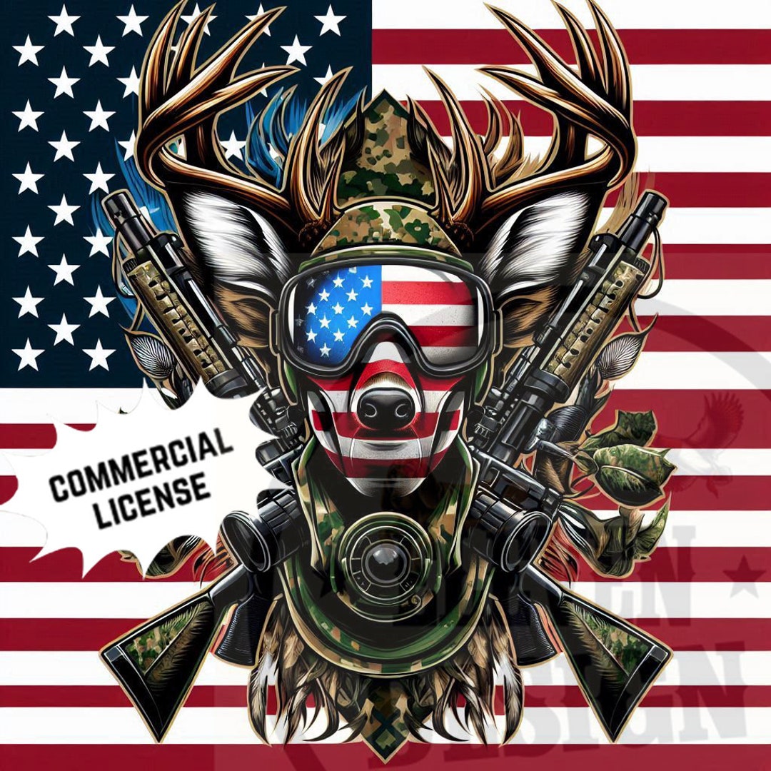 American Deer Sublimation Design | PNG Files | Deer Hunting Design ...
