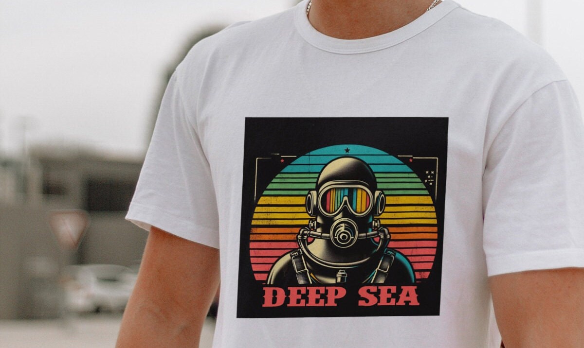Deep Sea Diver Design PNG Scuba Diving Sublimation Design Diving High ...