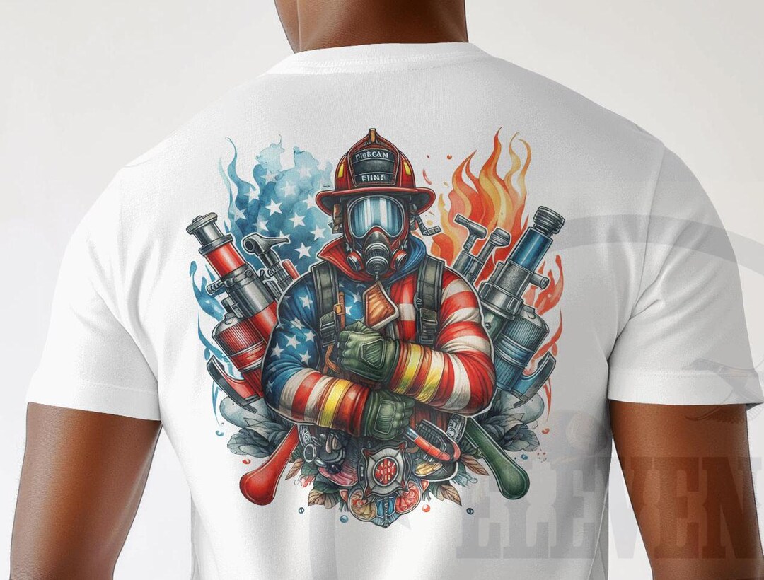 US Fire Fighter Png, American Fire Fighter Png, Firefighter Sublimation ...