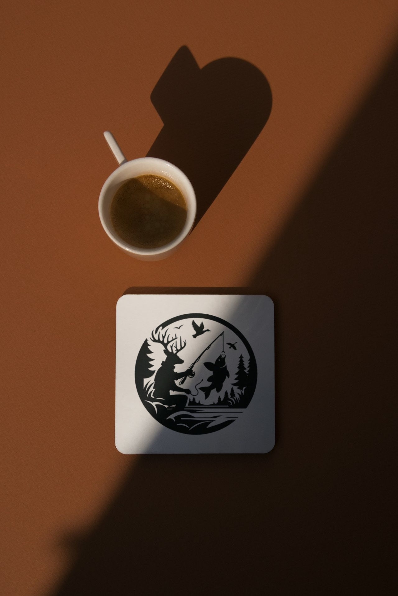 Deer Fishing Silhouette Sublimation PNG Hunting Sublimate Print Files ...