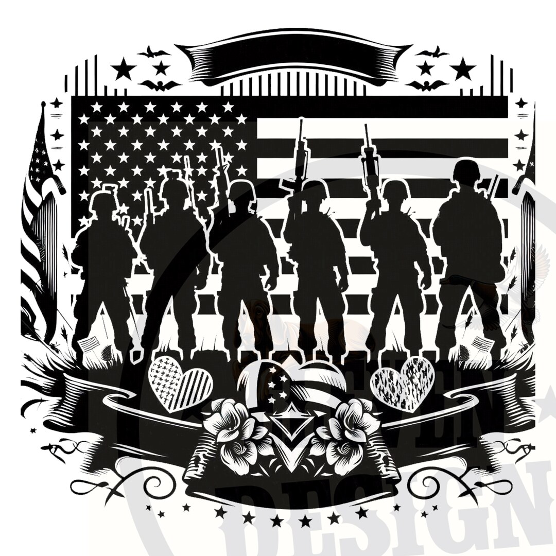 American Flag Army Sublimation Design: Patriotic PNG Files (digital ...
