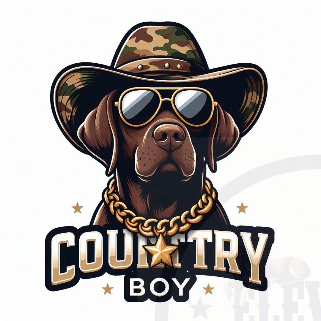 Country Boy Hunting Dog PNG: Sublimation T-shirt Design (digital ...