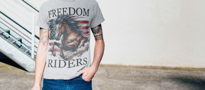 Freedom Riders Sublimation Horses Image PNG American Horses Sublimate ...