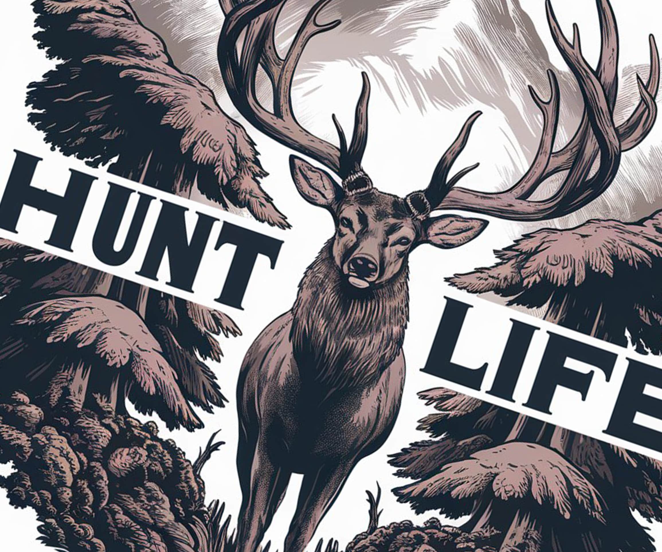 Hunt Life Png Deer Hunting Shirt Design Transparent Background Download ...