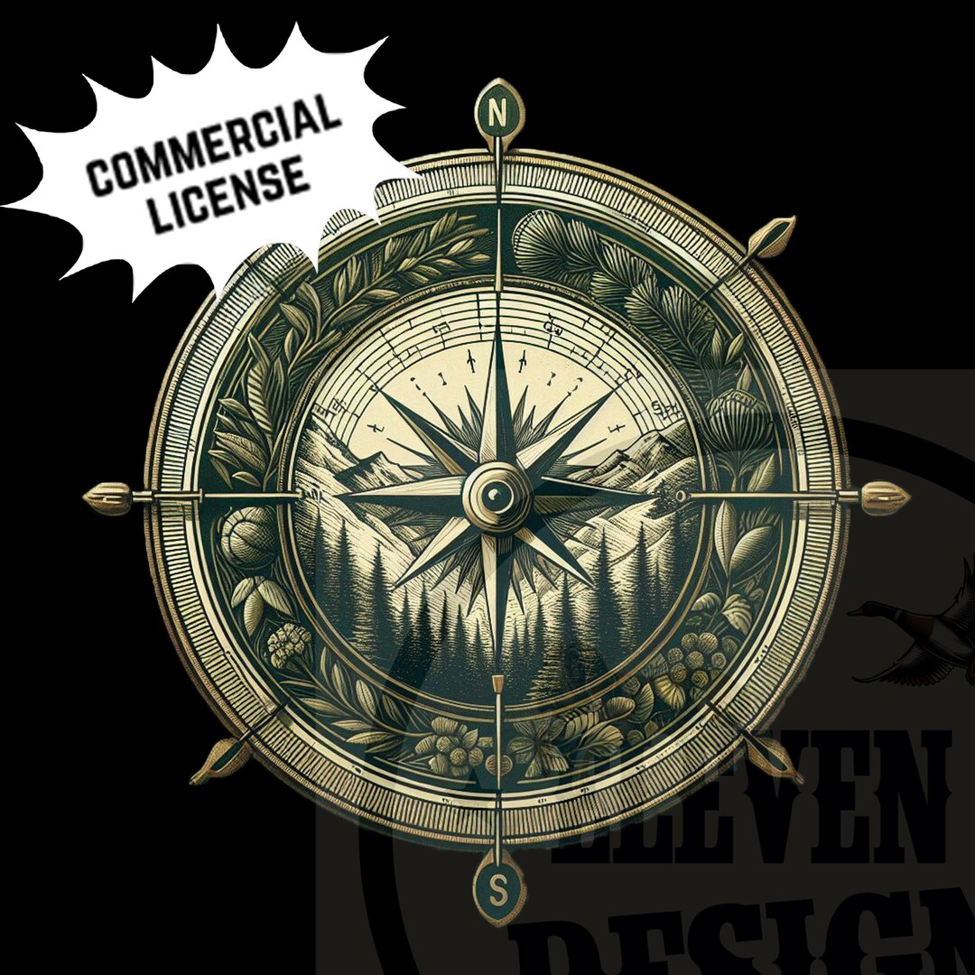 Compass Sublimation PNG Compass Print Files Compass Clipart Compass ...