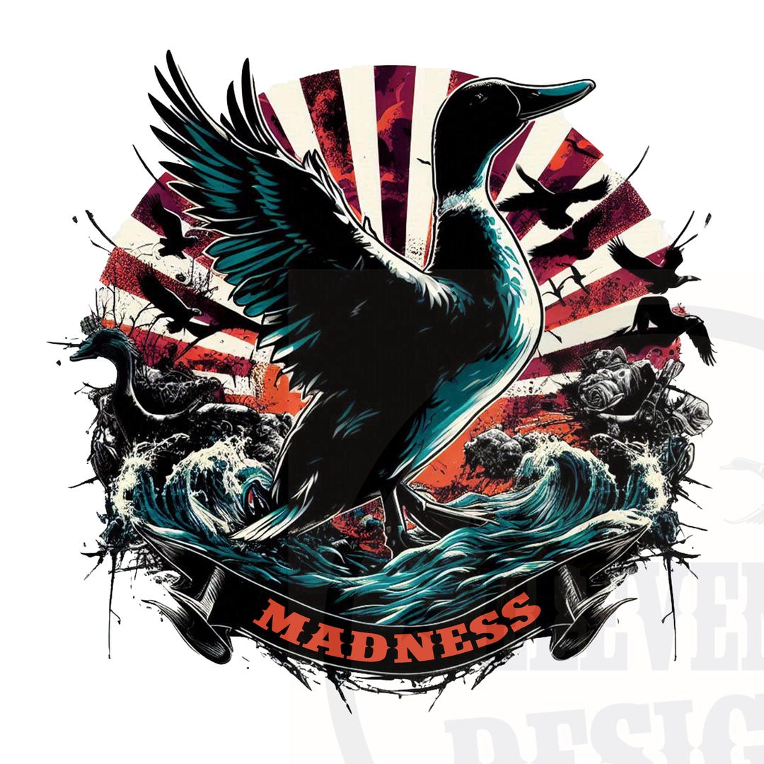 Madness Duck Sublimation Design | Duck Hunting Print Files | Flying ...