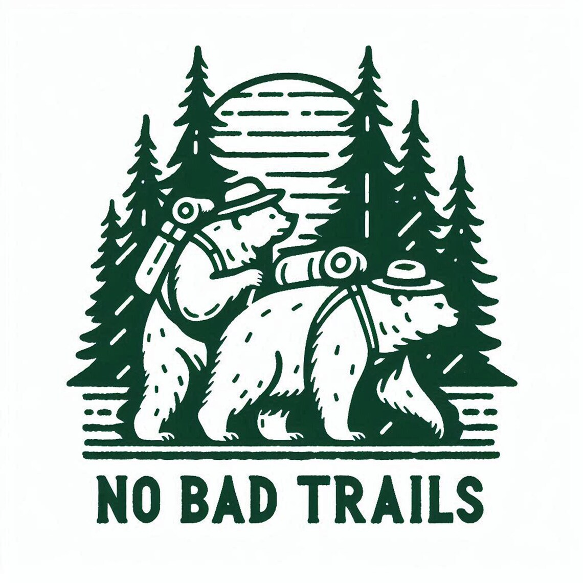 No Bad Trails Sublimation Design Png Files Kids Shirt Design Sublimate ...