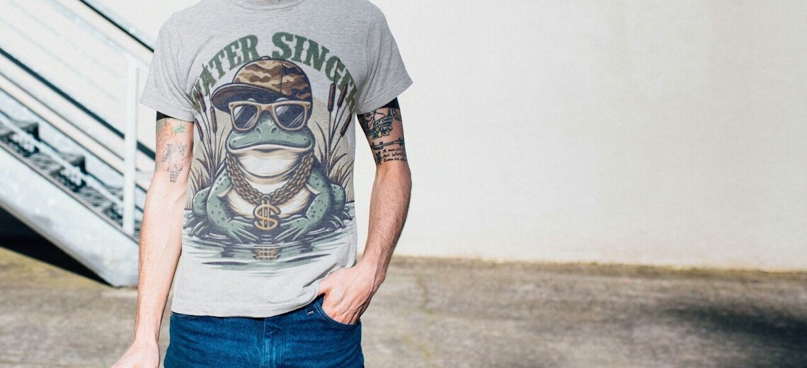 Water Singer Frog Sublimation Png Green Frog Sublimate Transparent ...